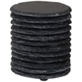 12 Pack 4 x 4 Inch Gorgeous Black Slate Stone Coasters Bulk Round ...