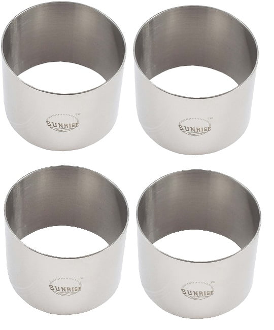 Sunrise Plating Forms Stainless Steel Ring Mold Sets (4 Count) (2.75" x ...