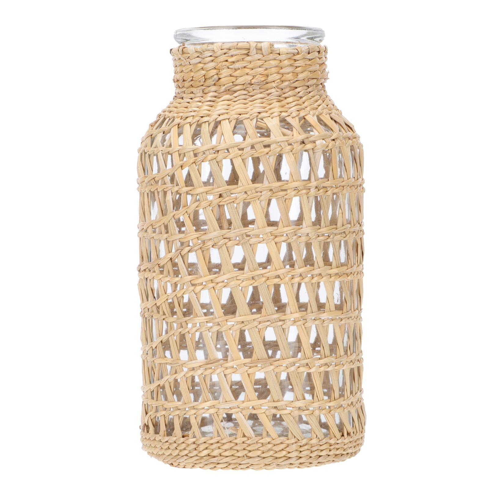 Homemaxs 1Pc Decorative Flower Vase Rattan Weaving Flower Vase Home ...