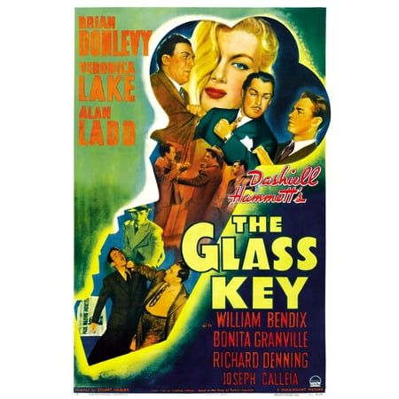 The Glass Key Us Poster Art William Bendix Veronica Lake Brian Donlevy ...