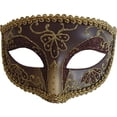 Burgundy and Gold Opera Eye Mask Adult Accessory - Walmart.com