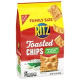 RITZ Oven Baked Crispy Toasted Chips, Sour Cream and Onion, Family Size ...