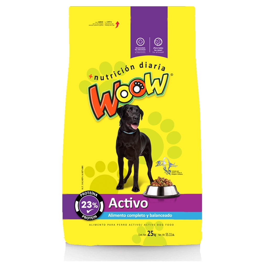 Alimento para perro Woow Adulto Activo 25kg WA25 | Walmart en línea