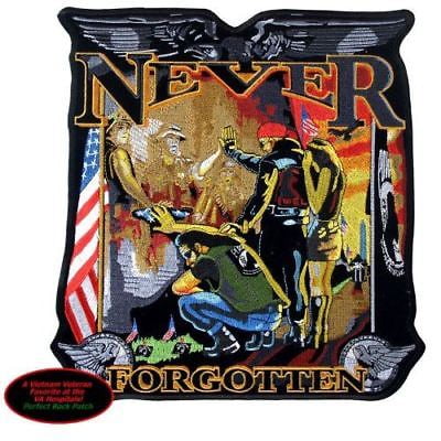 NEVER FORGOTTEN VIETNAM MEMORIAL WALL POW MIA LARGE BACK PATCH HONOR ...