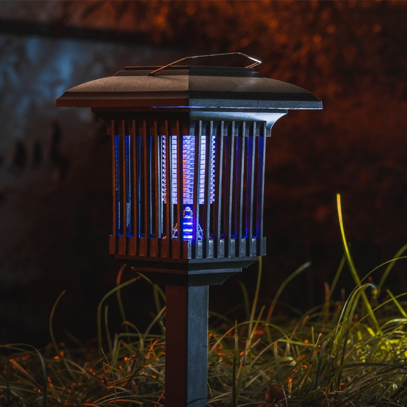 Solar Insect Killer Torch Bug Zapper y Flame Accent Light, mata ...