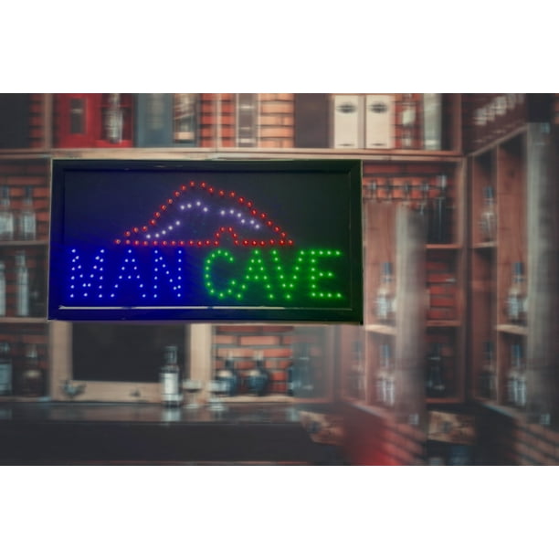 Electrical Man Cave LED Sign; Product Size: 18.89x9.84x0.75; Flashing ...