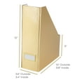 Blu Monaco Foldable Magazine File Holder with Gold Label Holder - Set ...