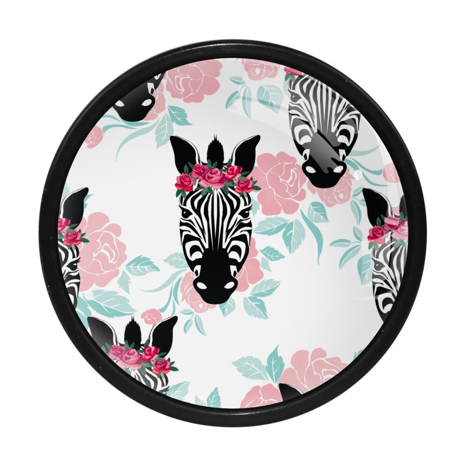 4 Pcs Animal Zebra Knobs for Kitchen Cabinet Cupboard Dresser Bookcase ...