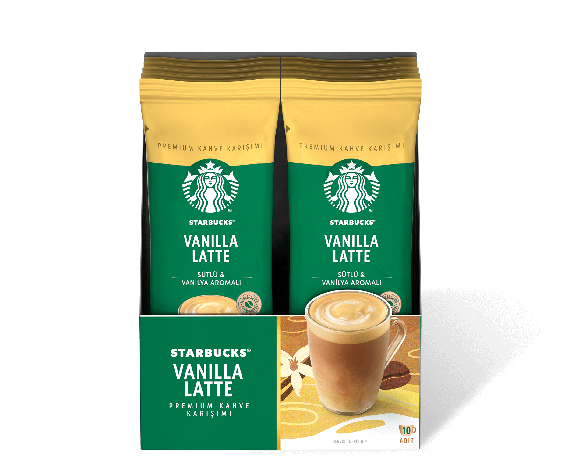 Starbucks Vanilla Latte Premium Instant Coffee Mix, Single Serve ...