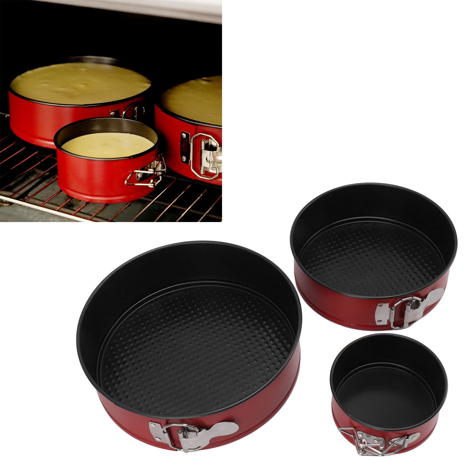 Springform Pan Set, Round Fast Heat Conduction Cake Pan Set Thick ...