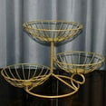 Miumaeov Gold Fruit Plate 3 Tier Kitchen Fruit Vegetables Basket ...