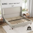 Merluxy 51.2" King Bed Frame for Adult,Upholstered Bed Frame with ...
