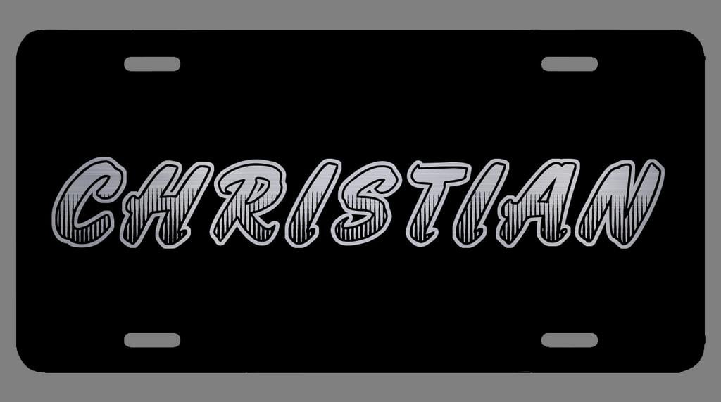 Christian Name Etched Style License Plate Tag Vanity Novelty Metal ...