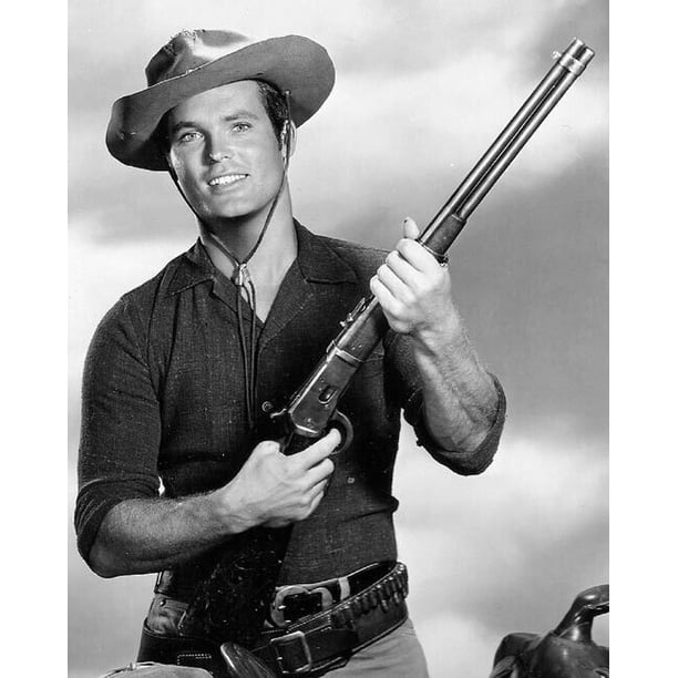 Ty Hardin as Bronco Layne ready for action with his rifle 4x6 photo ...