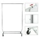 Whitmor Adjustable Rolling Garment Rack - Collapsible - Chrome - 22" x ...