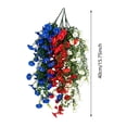 4th of July Tricolor Patriotic Artificial Flower with Light, Red White ...