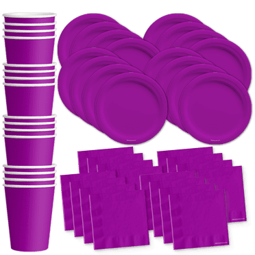 Purple Graduation Party Tableware Deluxe Set for 24 Guests - Walmart.com