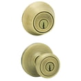 242 Tylo Keyed Entry Knob and Single Cylinder Deadbolt Project Pack in ...