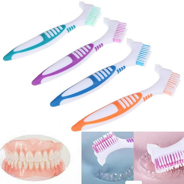 4 Pieces Toothbrush Tooth Brush Denture Hard Toothbrush Cleaning Brush ...