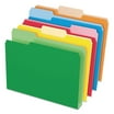 Top Office Manila Colored Tab File Folders, 1/3-Cut Tabs, Letter Size ...