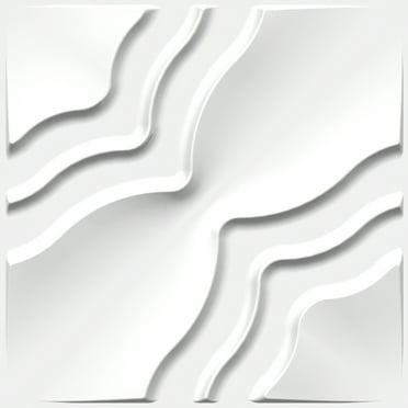 Dundee Deco 3D Wall Panels - Modern Wave Paintable White PVC Wall ...