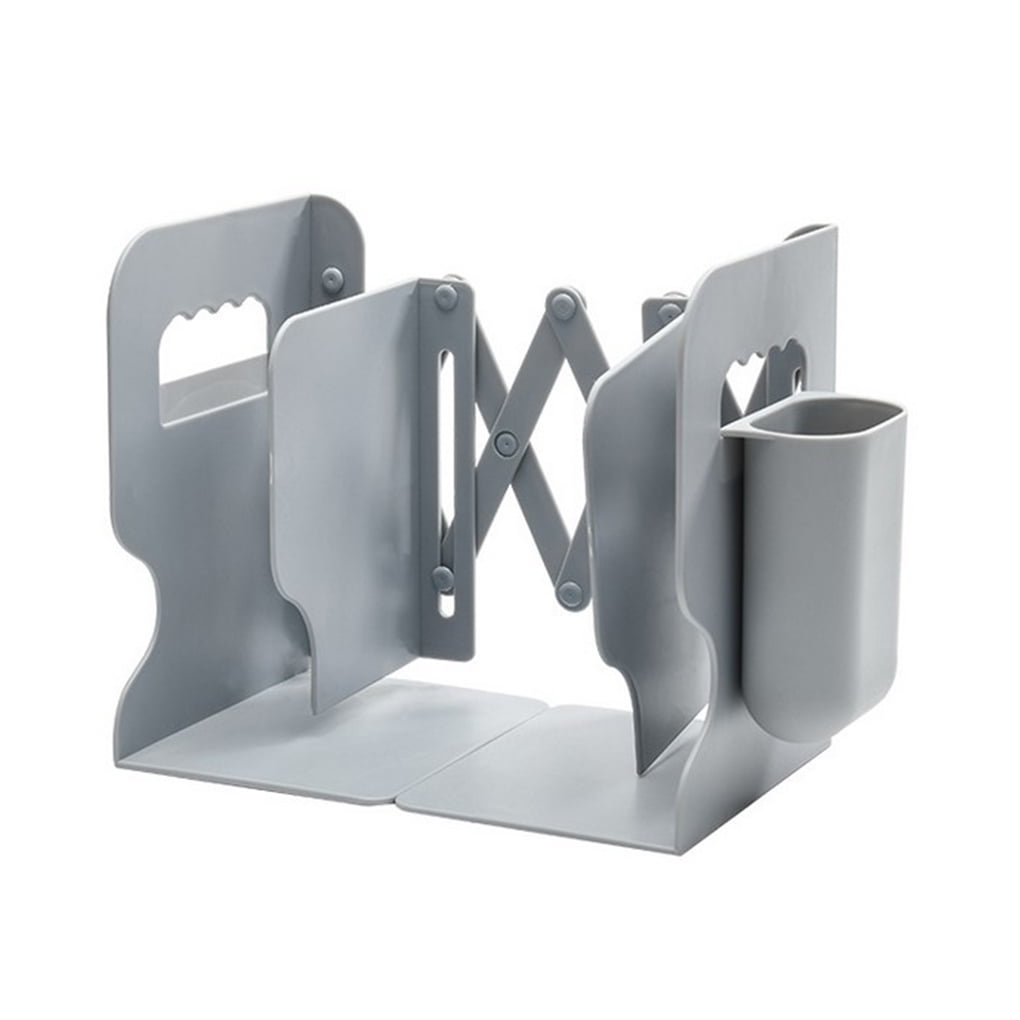 Tssuoun Bookend Adjustable Desktop Book Storage Holder Plastic Foldable ...