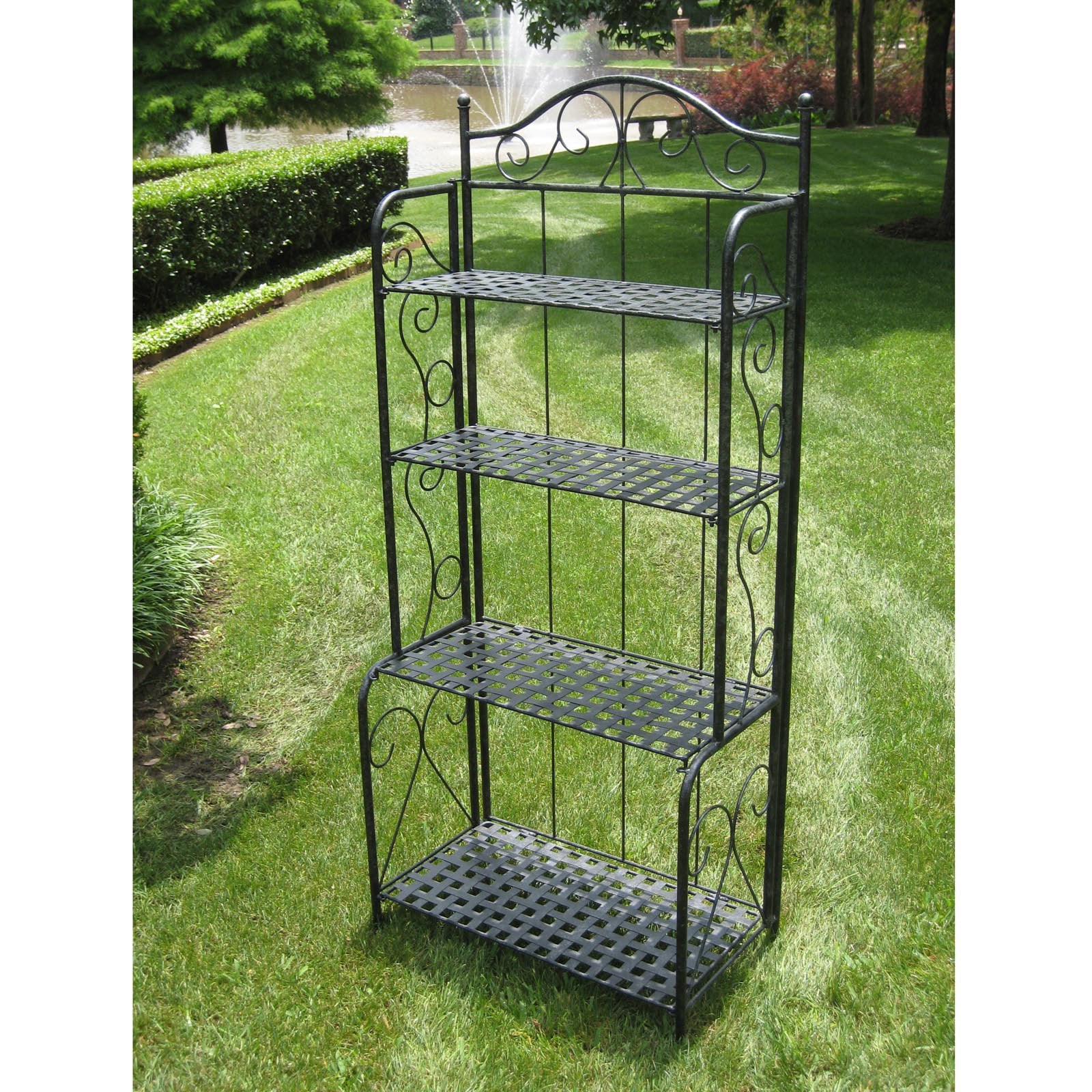 International Caravan Iron Folding Bakers Rack - Walmart.com