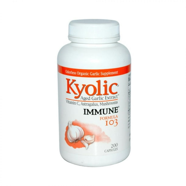 Suplemento Kyolic Frmla 103 orgánico sin OGM con vitamina C 200 ...