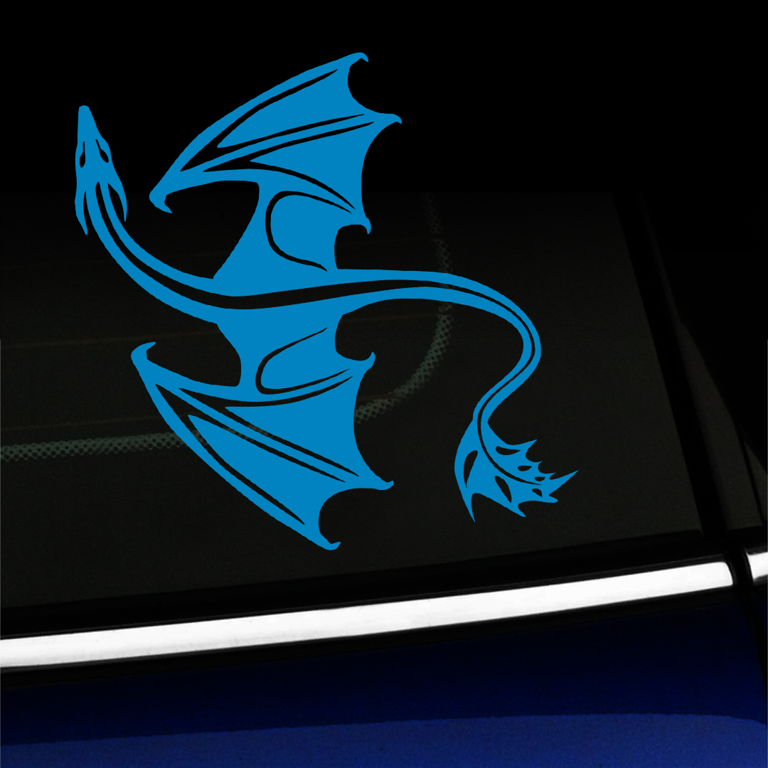 Dragon - Vinyl Decal - Choose Color - [LIGHT BLUE] - Walmart.com