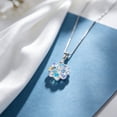 Gyn&Joy Four Leaf Clover Necklace, Clear AB Austrian Crystal Pendant ...