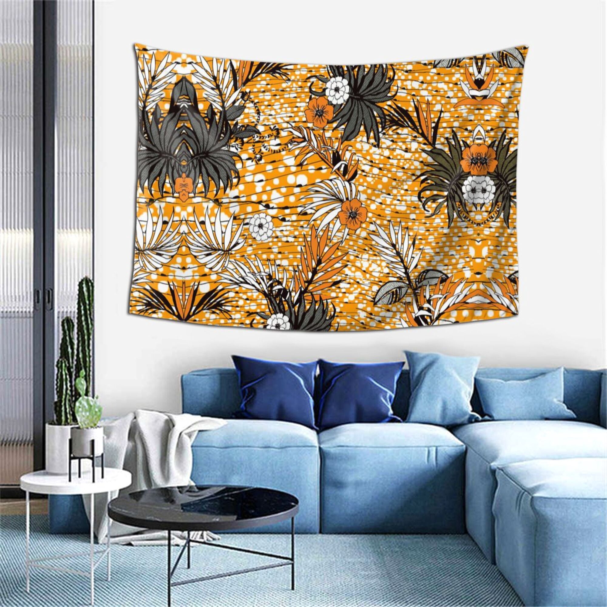 ZICANCN Leaf Yellow Point Flower Fantasy Wall Decor Tapestry , Room ...