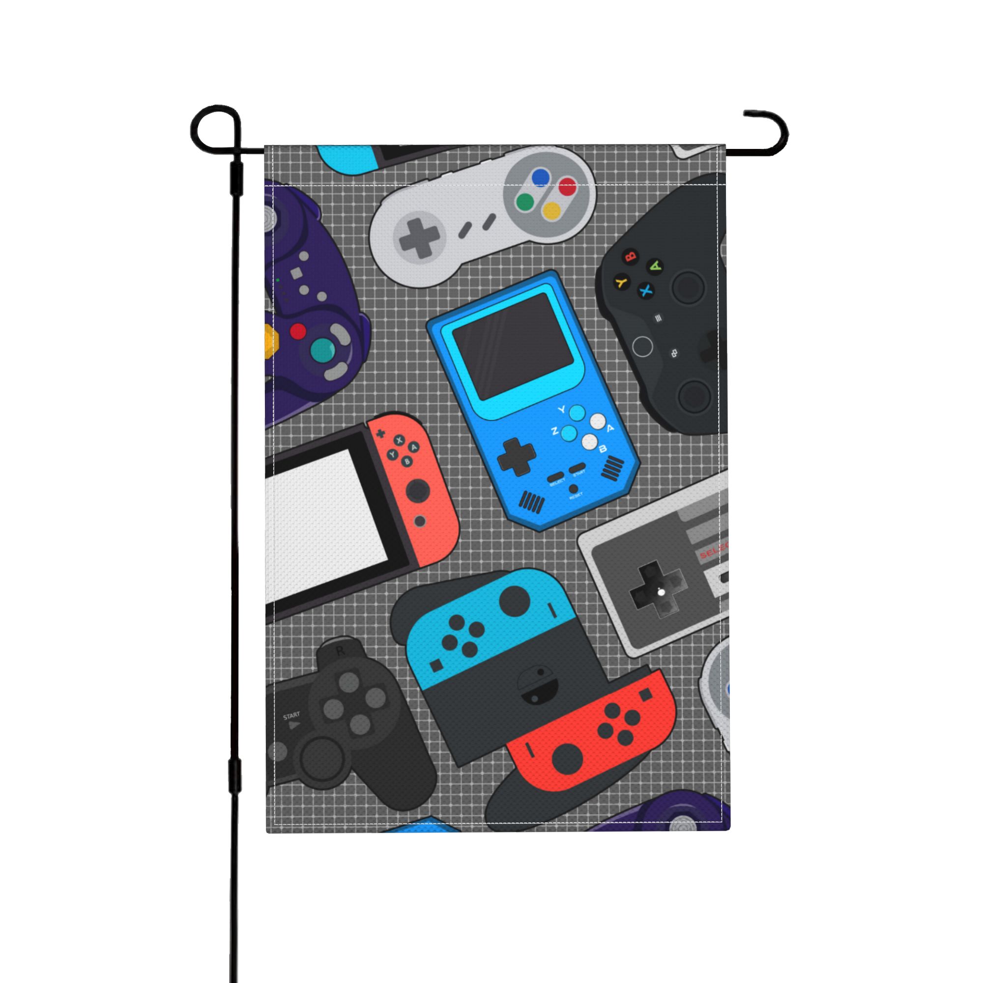 TEQUAN Game Console Gamepads Garden Flags, 18 x 12 inch Double Sided ...