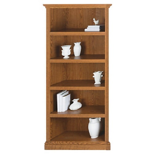 Realspace Premium Wide Bookcase, 5-Shelf, Carolina Oak - Walmart.com