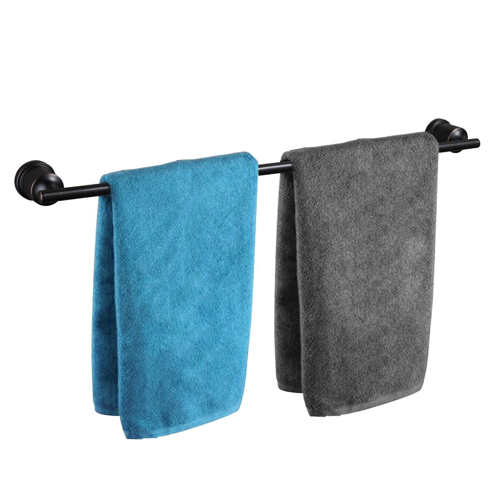 WOWOW Bath Towel Holder 24 inch Wall Mount Bathroom Towel Rack Oil ...