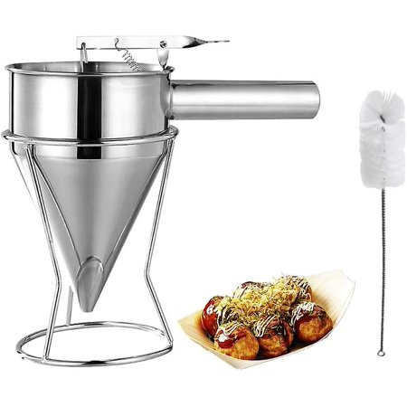 Stainless Pancake Batter Dispenser, Piston Funnel Cooking Funnel ...