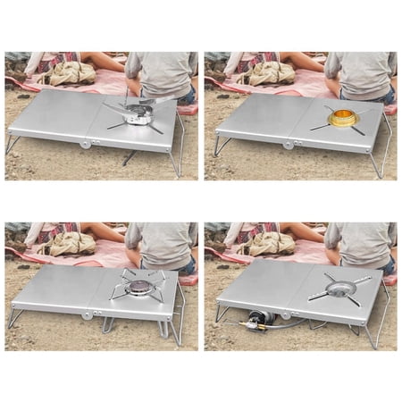 Outdoor Stainless Steel Folding Stove Table Burner Bracket Insulated ...
