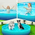 Foldable Dog Kiddie Pool - Hard Plastic Kids Paddling Pool Toddler Baby ...