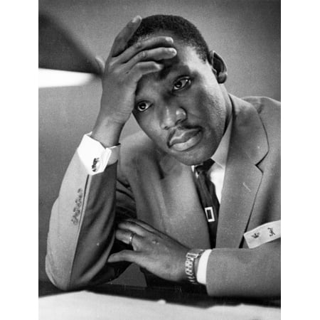 Martin Luther King with his hand on his head Photo Print (24 x 30 ...