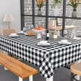 2 Pack Waterproof Vinyl Tablecloth, Buffalo Check Flannel Backed ...