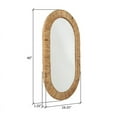 Oasis Grass Oval Rattan Woven Boho Wall Mirror - Walmart.com
