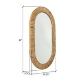 Oasis Grass Oval Rattan Woven Boho Wall Mirror - Walmart.com