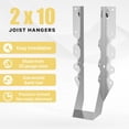 FUGee-20 pcs 2x10 Joist Hanger,LU210 20 Gauge Double Shear Face Mount ...