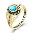 Mementos Jewelry by PJM Customized 10kt Yellow Gold Class Rings for Women High School College ...