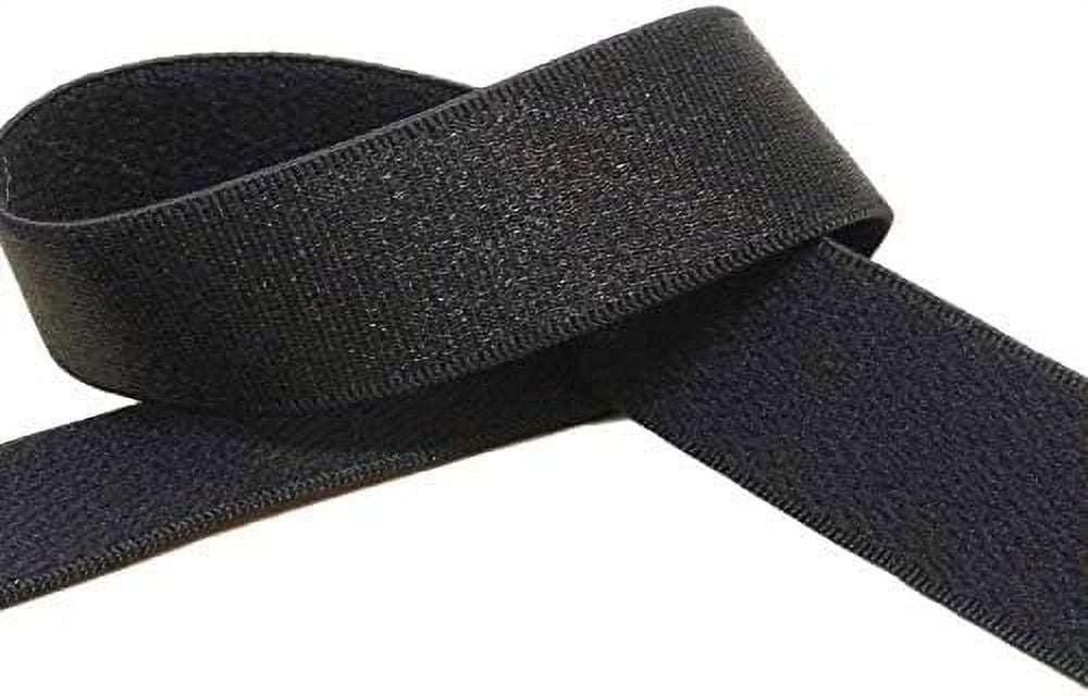 Black Brushed Back Strap Elastics - 1" Or 25Mm - 3 Yards - Walmart.com