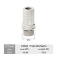 Uxcell Hose Barb Fitting 19.7mm Barbed G1/2 Male Thread, 2 Pack Pipe Connector, Grey - Walmart.com