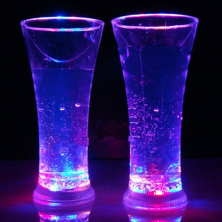 LUNA Colorful LED Glowing Cup Flash Water Induction Light Cup Drinking ...