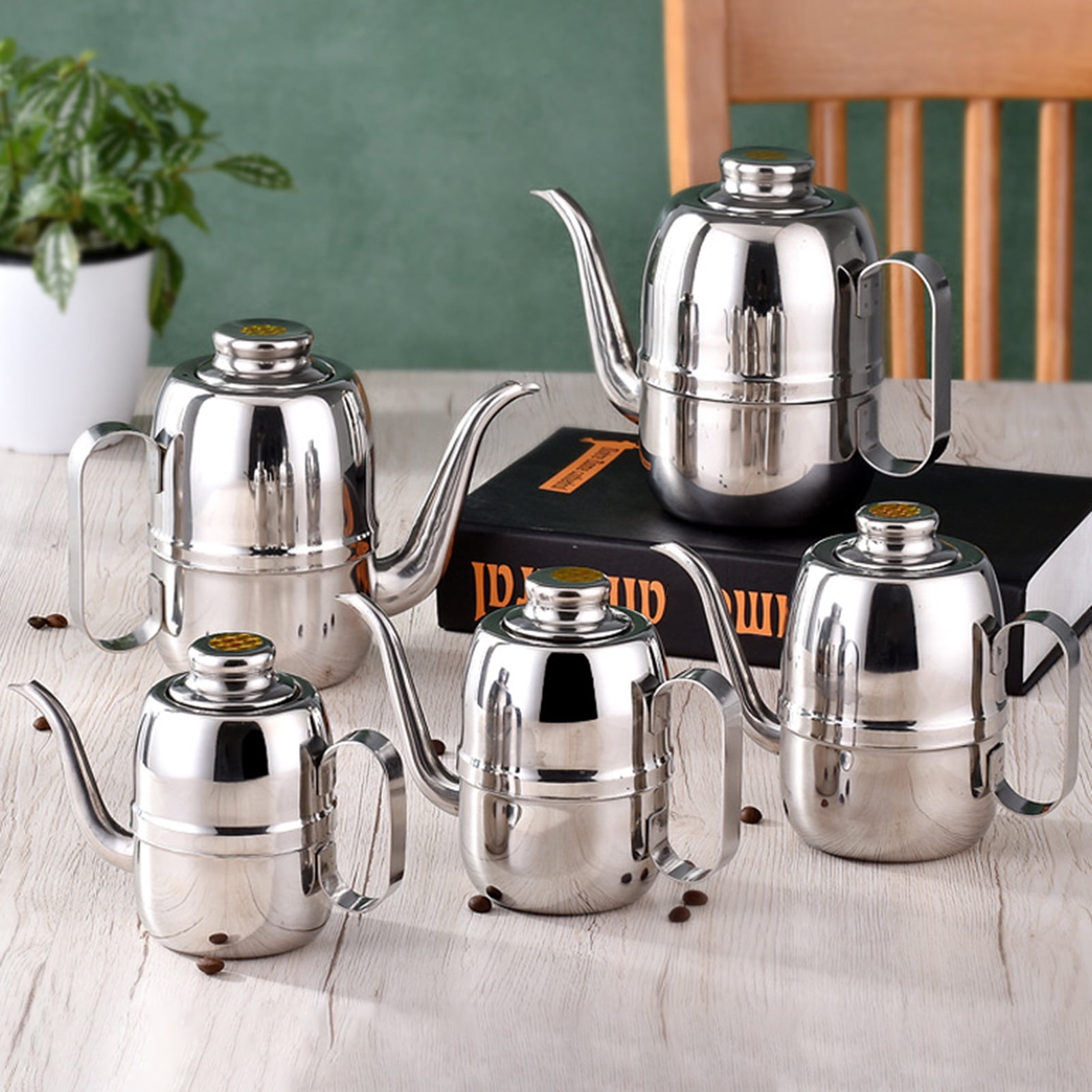 Hesroicy Oil Pot Food Grade Large Capacity Polished Surface Drip-Free ...