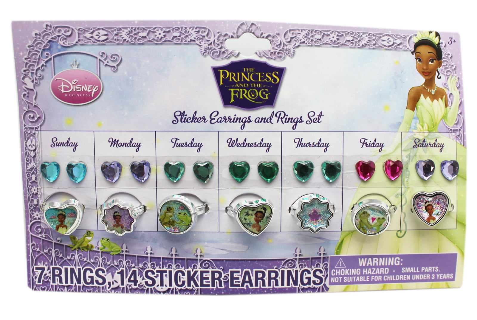 Disney's The Princess and the Frog Sticker Earrings and Ring Collection ...
