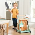 MindWare Toy Cleaning Cart Set - Wood Cart, Handle Bar 22.5” Tall, Cart ...
