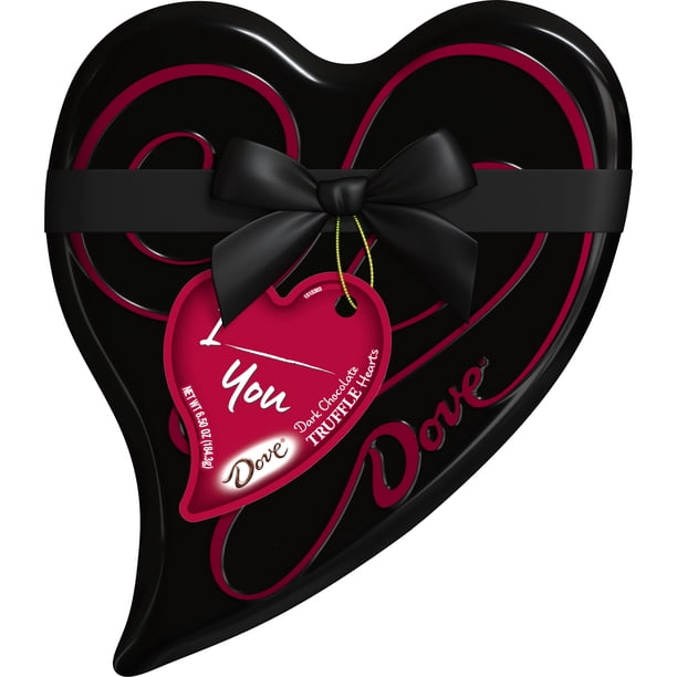 Dove Dark Chocolate Candy Valentines Day Truffles Hearts - 6.50 oz ...